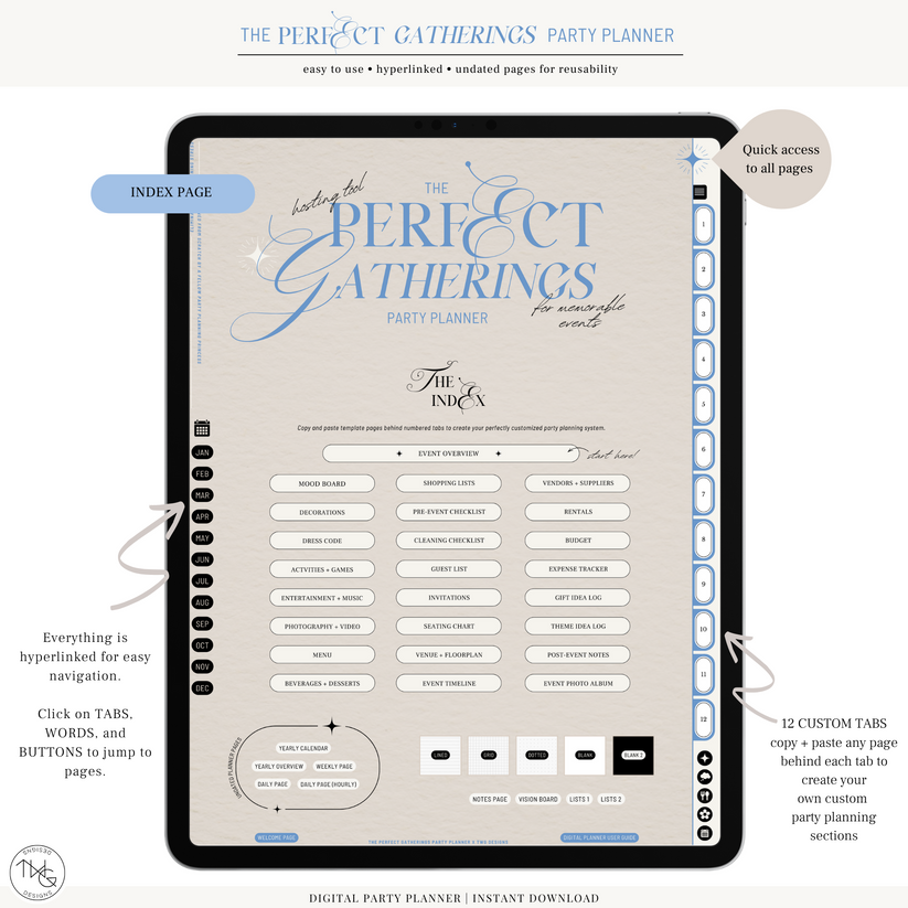 The Perfect Gatherings - Digital Party Planner – TWG Designs