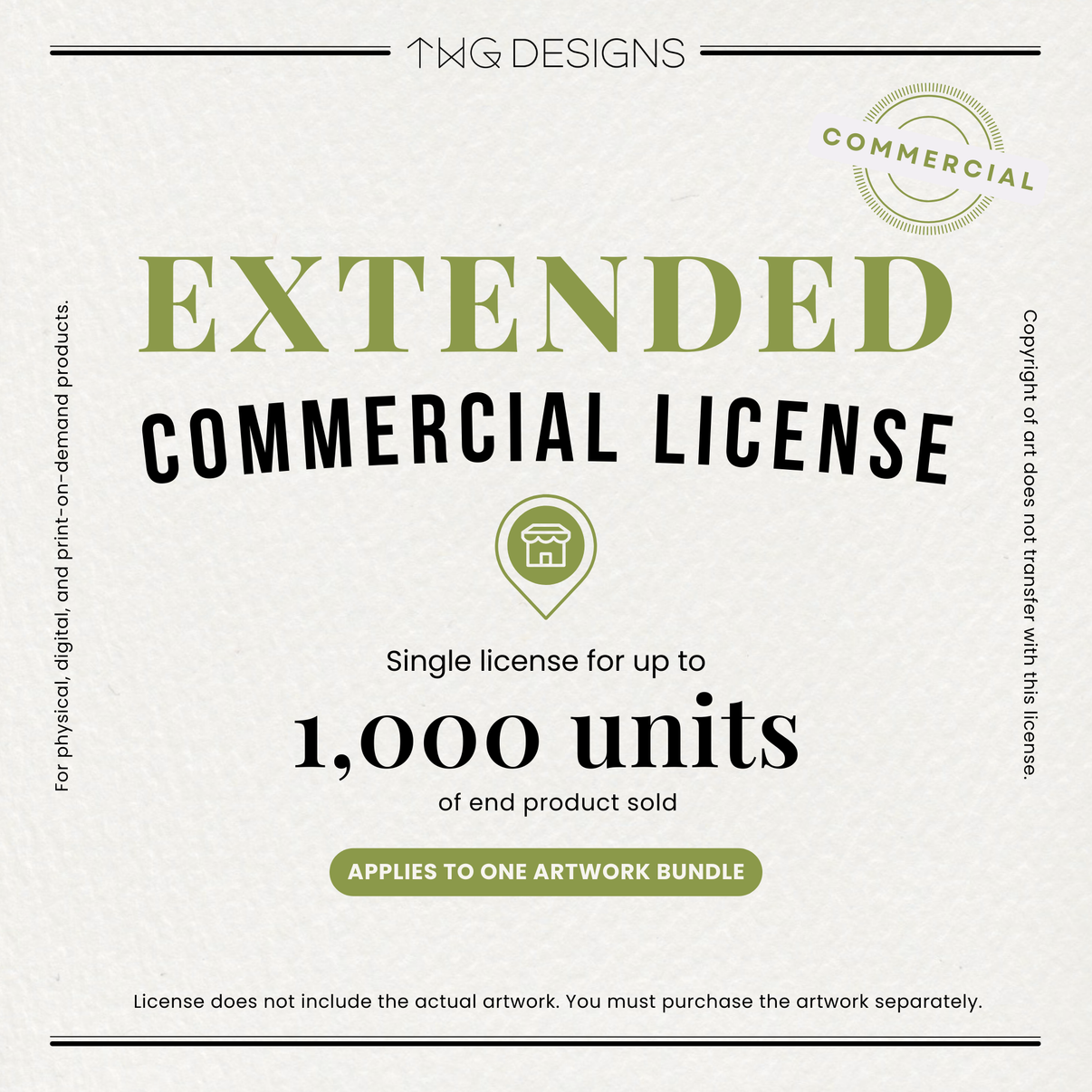 Extended Commercial License - Sell Up to 1,000 Units – TWG Designs