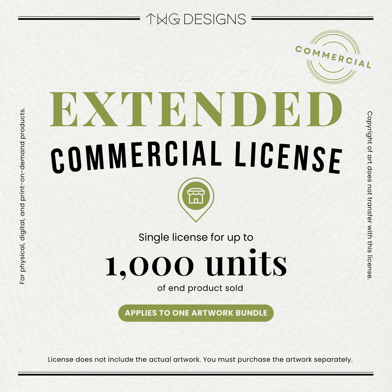 Extended Commercial License - Sell Up to 1,000 Units – TWG Designs