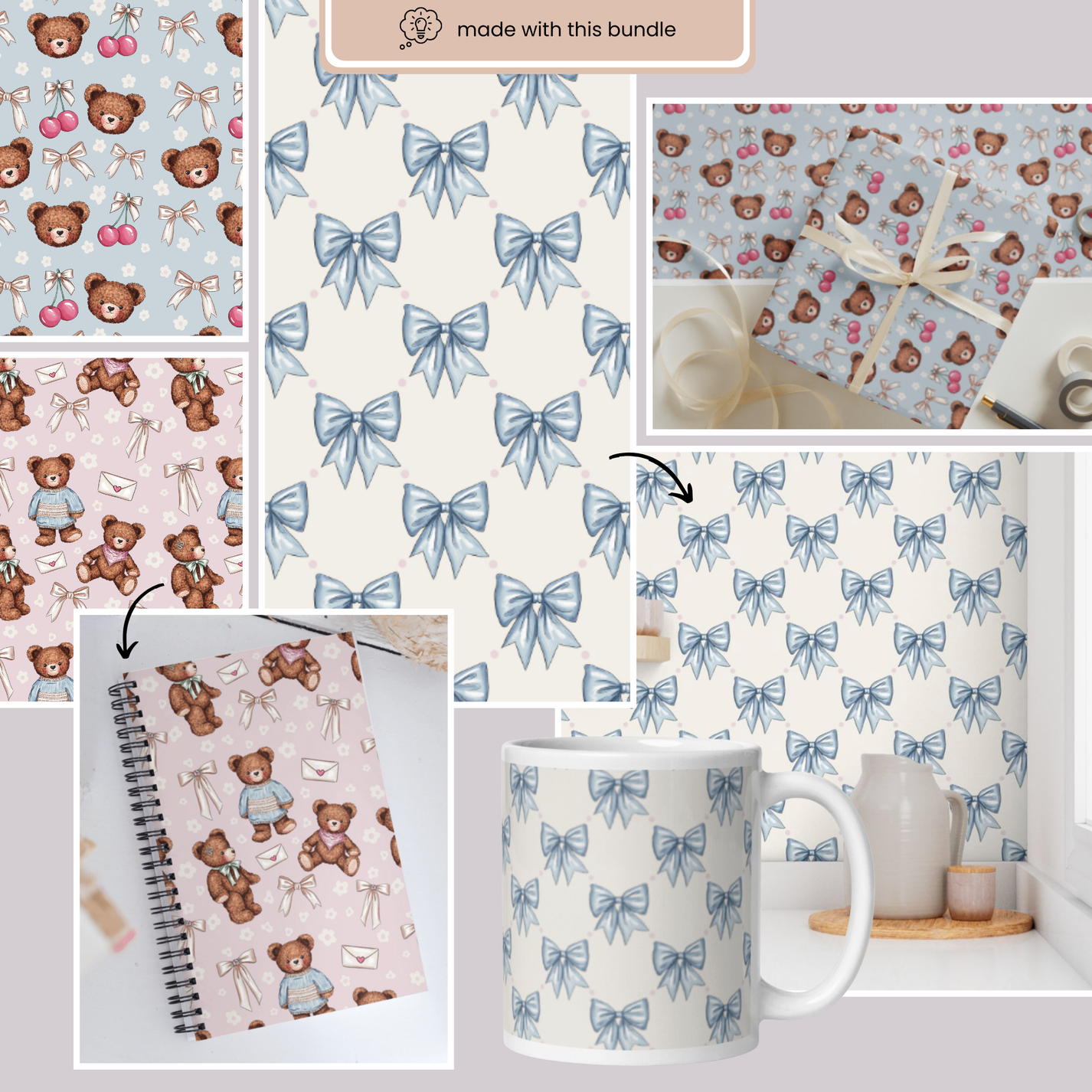 Bears and Bows Clipart Bundle – TWG Designs