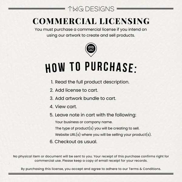 Small Commercial License - Sell Up to 100 Units – TWG Designs