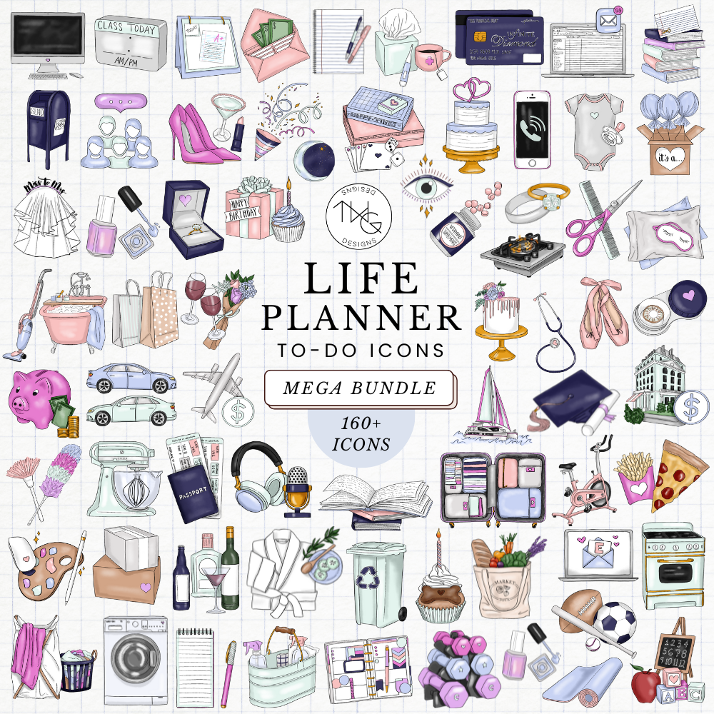 Life Planner To Do Icons - MEGA BUNDLE – TWG Designs