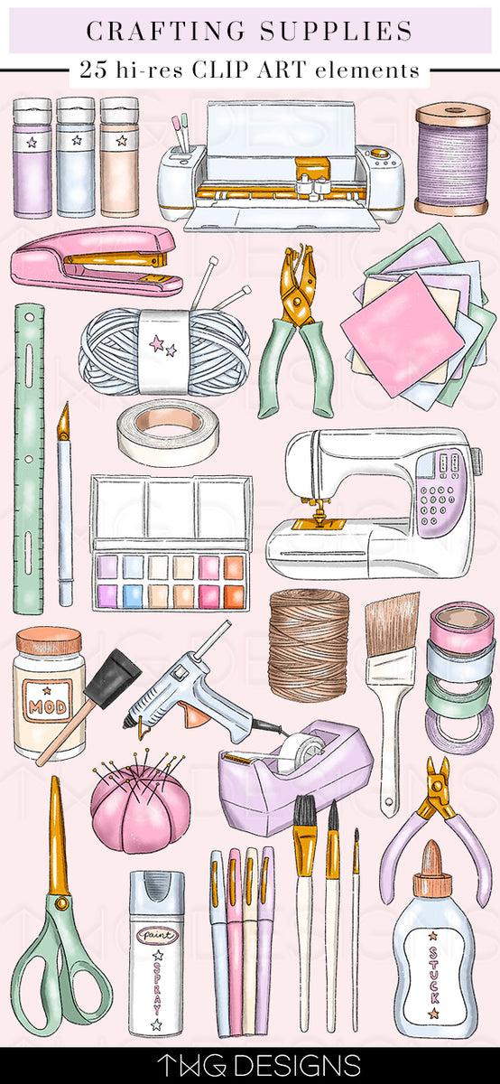 Crafting Supplies Clipart Collection – TWG Designs