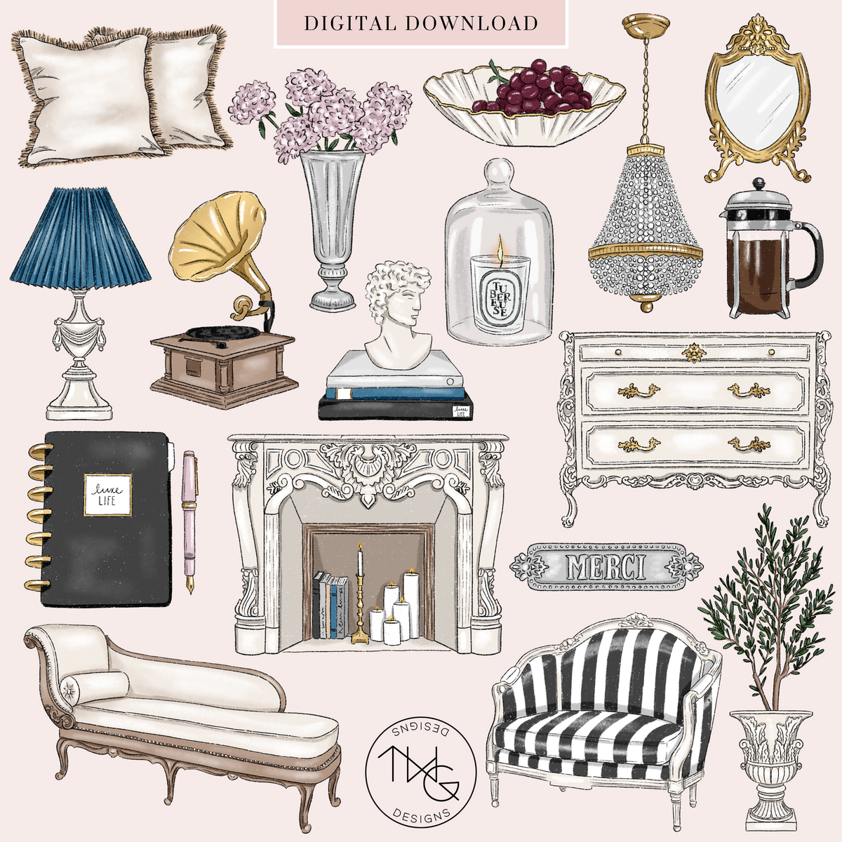 Tres Chic Clipart Collection – TWG Designs