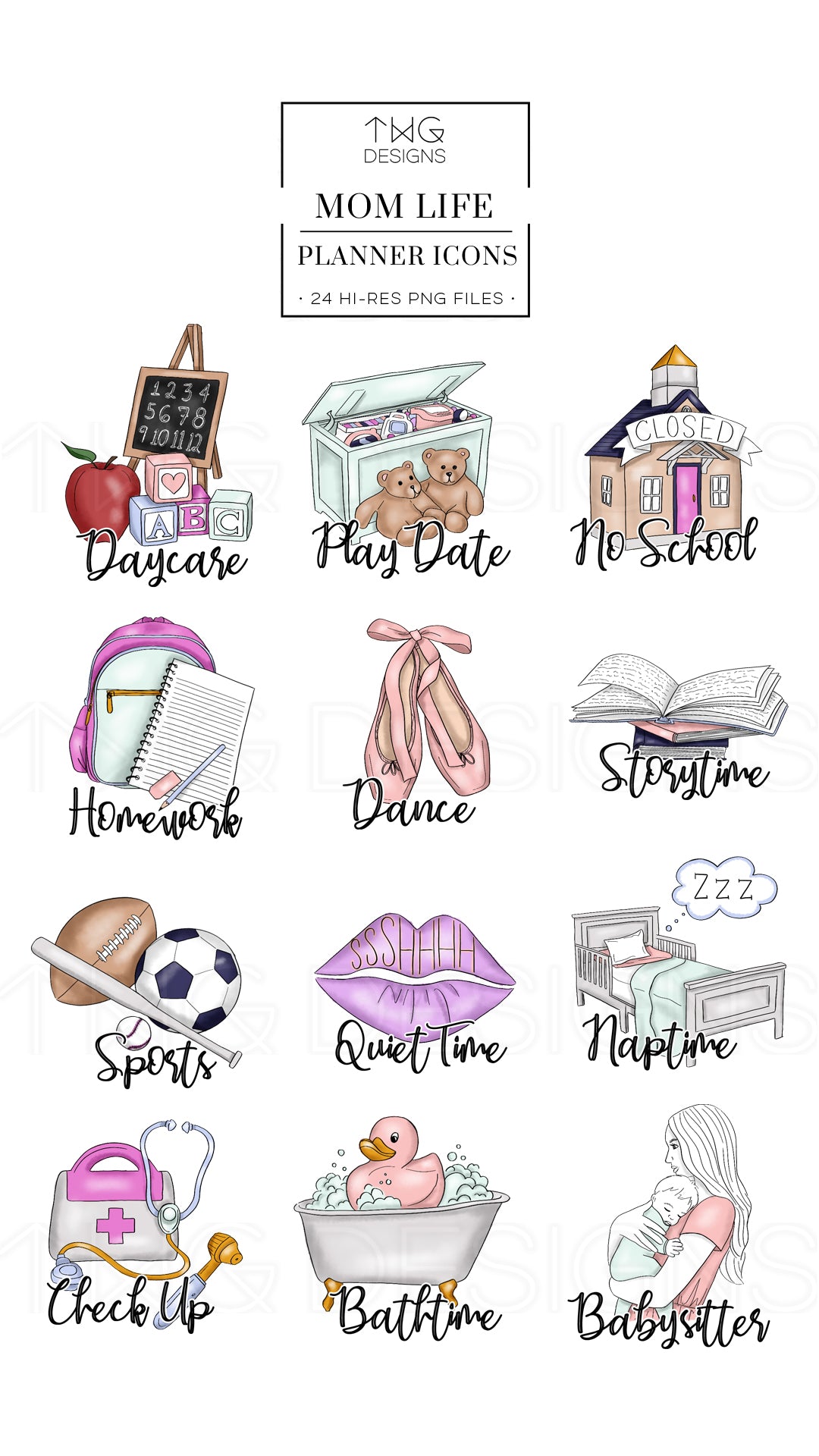 Mom Life - To Do Planner Icons – TWG Designs