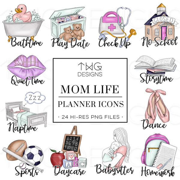 Mom Life - Task Planner Icons – TWG Designs